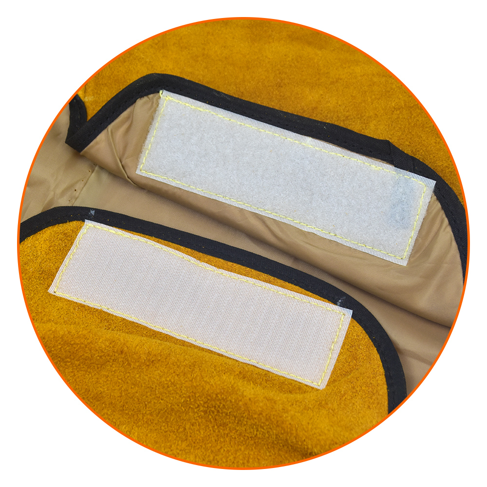 Cowhide Split Leather Welding Caps (Model:MS-308)